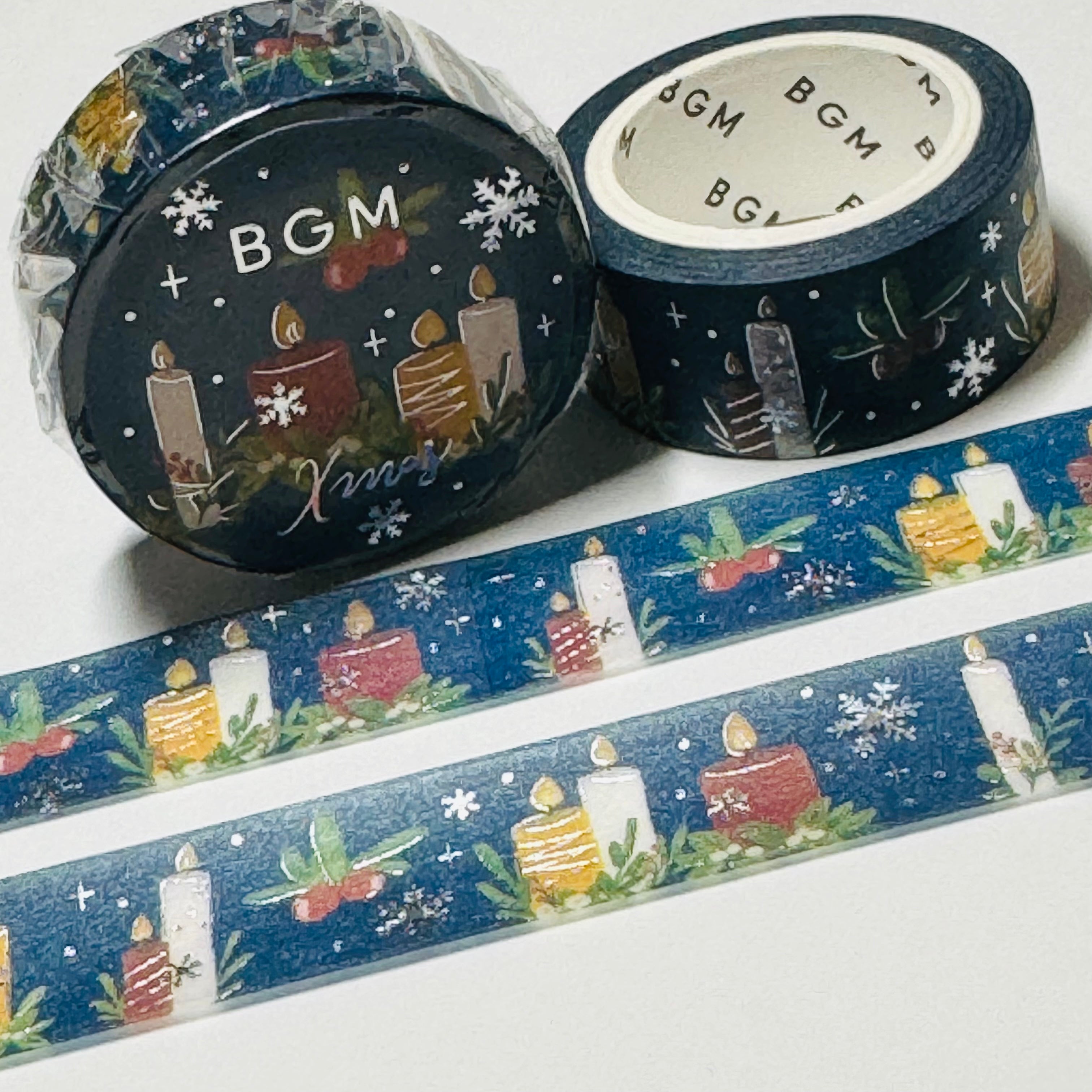 ADVENT CANDLES In Gold Foil Designed By BGM Washi Tape ~ 1 Roll ~ 15mm ...